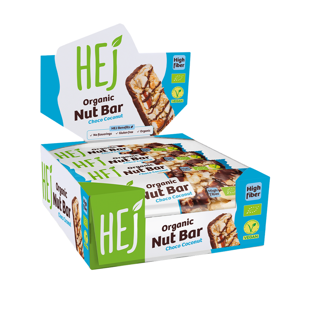 HEJ Organic Nut Bar – Choco Coconut – 12x40g – Vegan & Gluten-Free – No ...