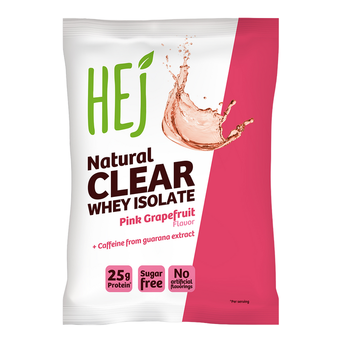 HEJ Clear Whey Isolate – Pink Grapefruit + Koffein – 300 g – 25 g ...
