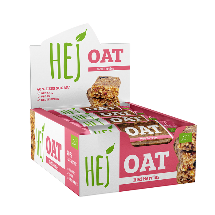 HEJ Oat Red Berries – 12x45g – Vegan & Gluten-free – No added sugar ...