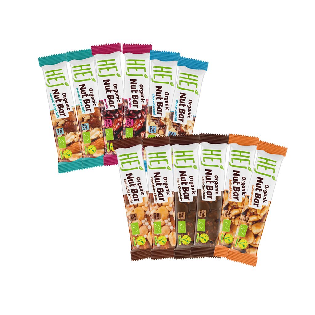 HEJ Organic Nut Bar Tasting Snack Pack